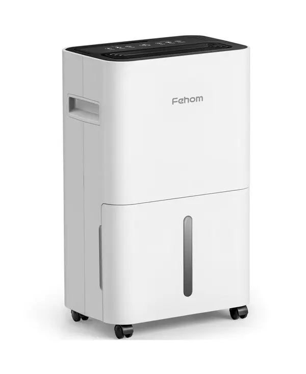 FEHOM 50 Pints Dehumidifier For Home Basements 4 - Open White