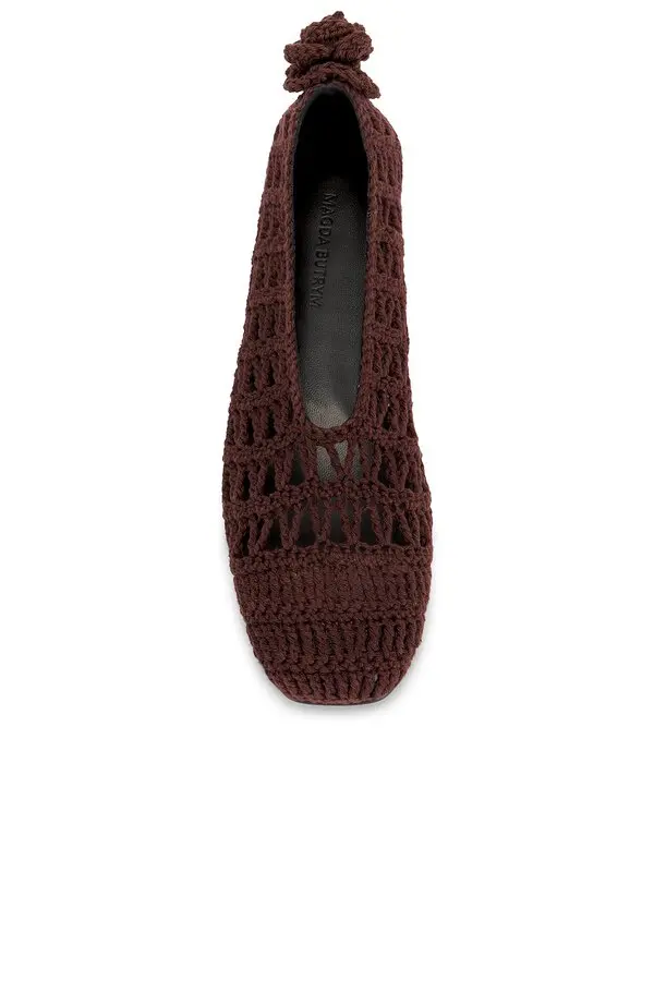 Magda Butrym Crochet Ballet Flat - Brown