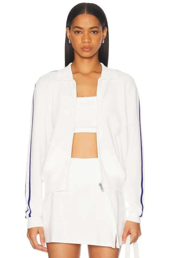 The Upside Carnaby Pari Zip Knit Jacket - White