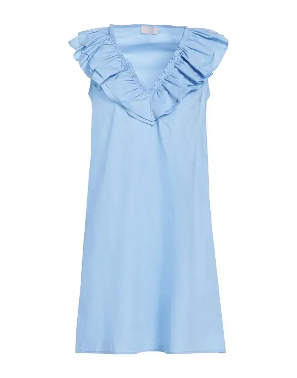 Liu Jo Cotton Poplin Mini Dress With Ruffles