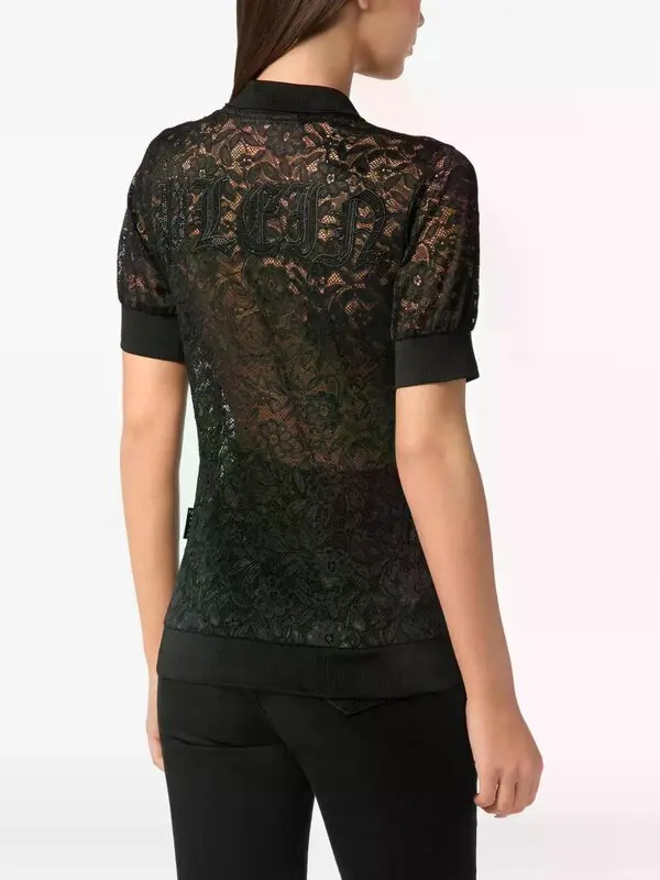 Philipp Plein Lace Polo Top
