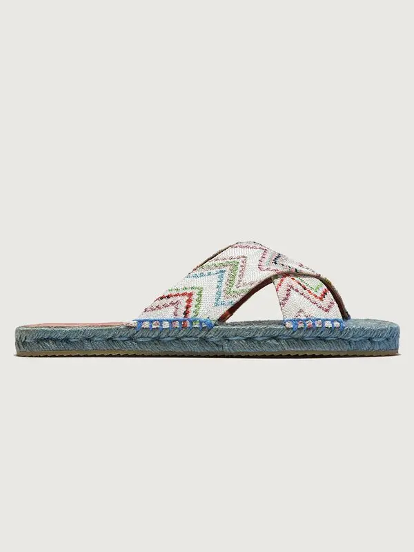 Missoni Harlow Fabric Upper Sandal - Rascchel Wave Mare