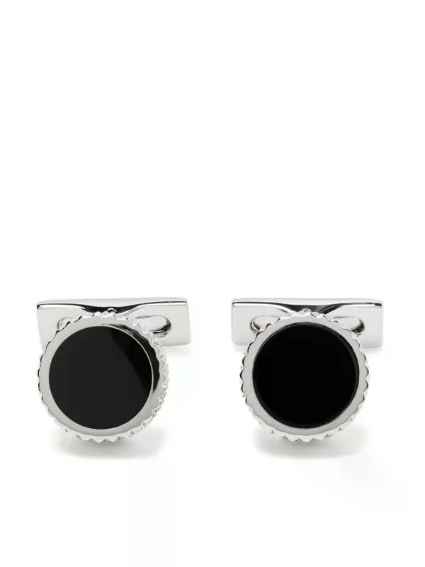 S.t. Dupont Round Cufflinks - Black