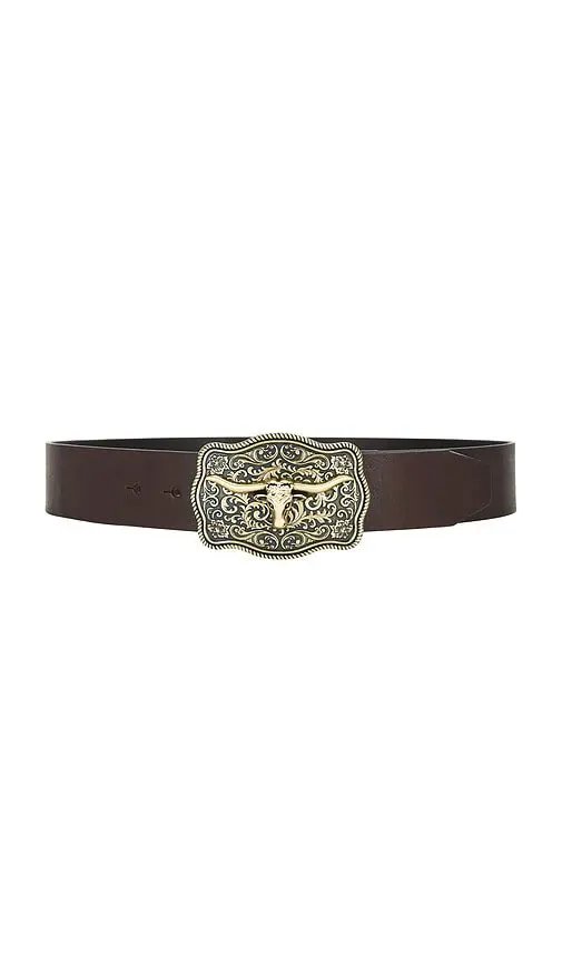 LAMARQUE X Rodeo Buckle Belt - Brown