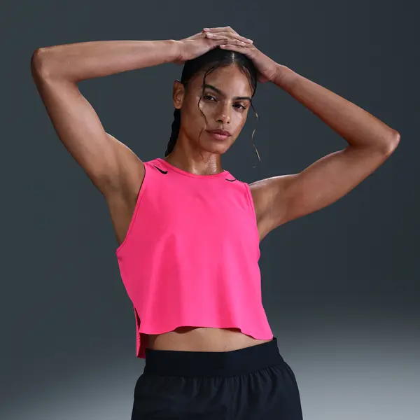 Nike Aeroswift Dri-fit Adv Cropped Running Tank Top - Pink