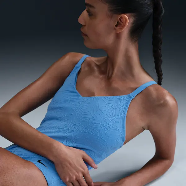 Nike Swim Water Texture V-neck One-piece