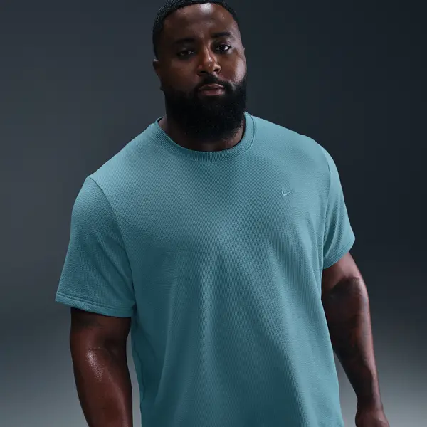 Nike Dri-fit Seersucker Short-sleeve Versatile Top - Blue