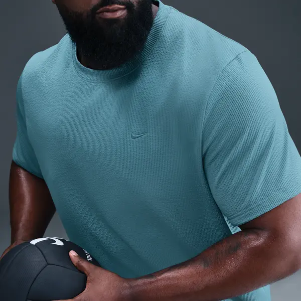 Nike Dri-fit Seersucker Short-sleeve Versatile Top - Blue