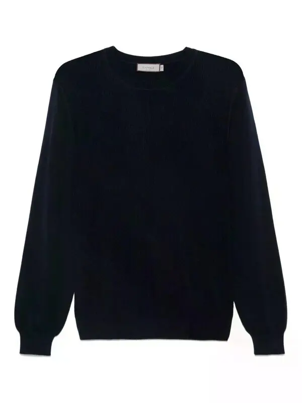 Canali Basket-weave Sweater - Blue