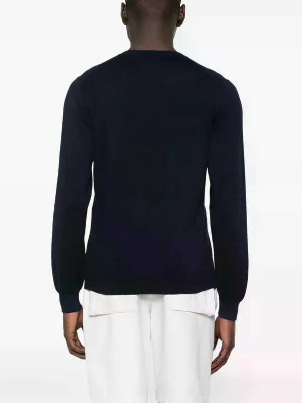 Canali Basket-weave Sweater - Blue