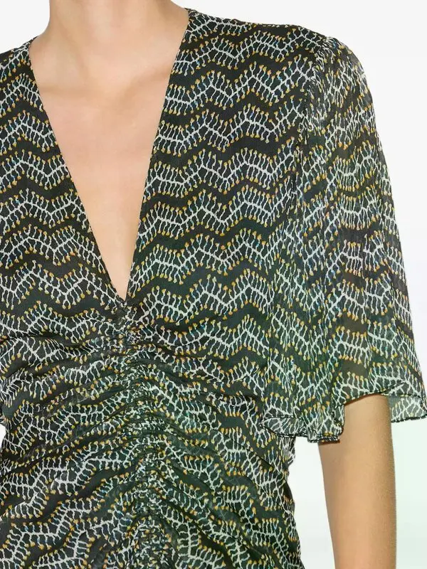 MARANT ETOILE Vivienne Printed Mini Dress