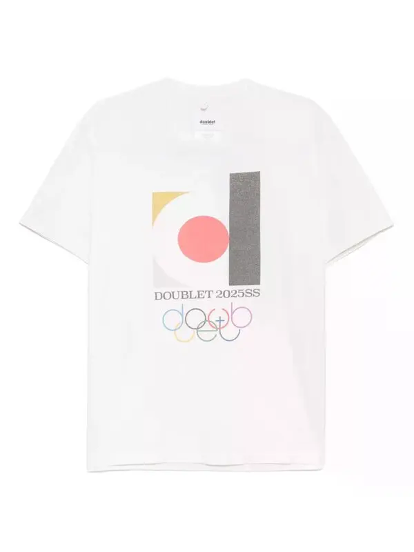 DOUBLET 2025ss Logo T-shirt - White