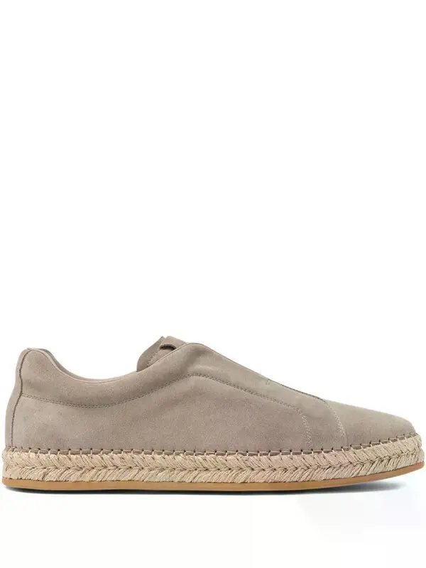 SCAROSSO Suede Espadrilles - Grey