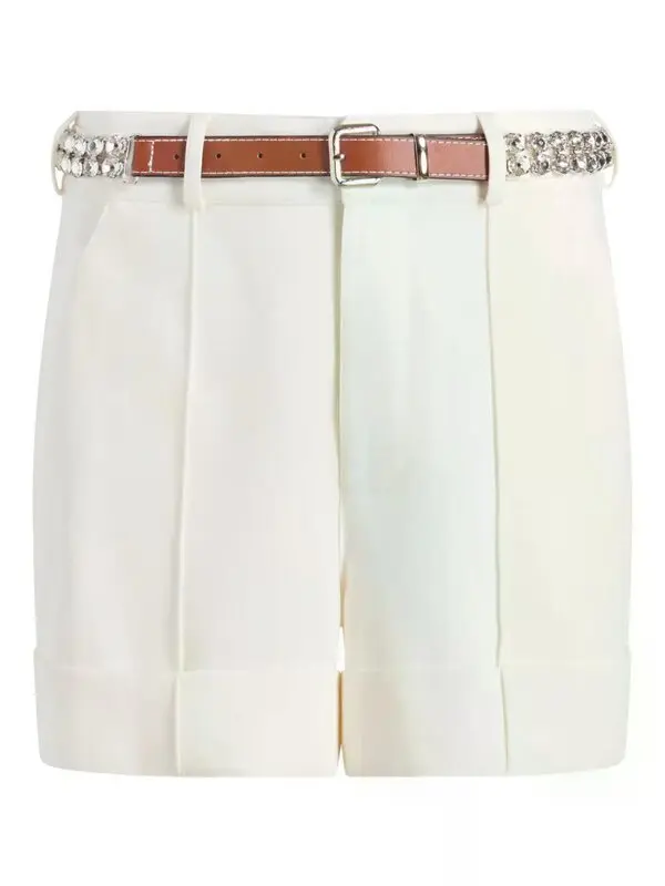 Cinq À Sept Ester Embellished Shorts - White