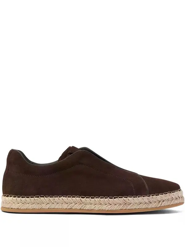 SCAROSSO Suede Espadrilles - Brown
