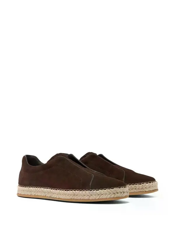 SCAROSSO Suede Espadrilles - Brown