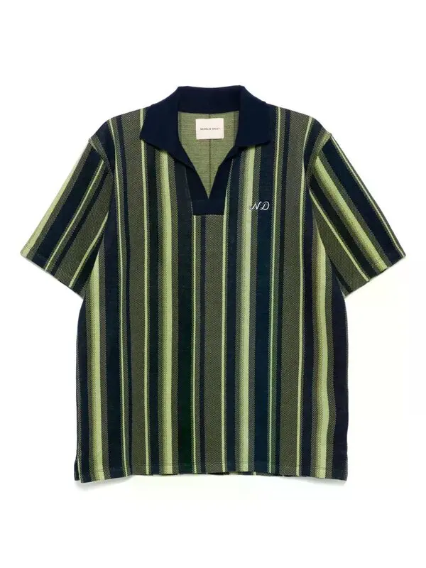NICHOLAS DALEY Rugby Striped Polo Shirt