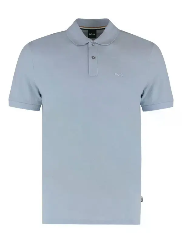 BOSS Textured Polo Shirt - Blue