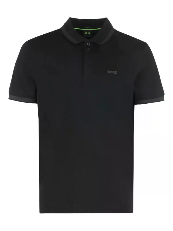 BOSS Cotton Polo Shirt - Black