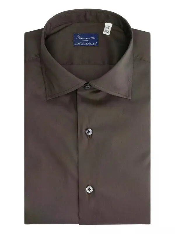 FINAMORE 1925 Button-up Shirt - Brown