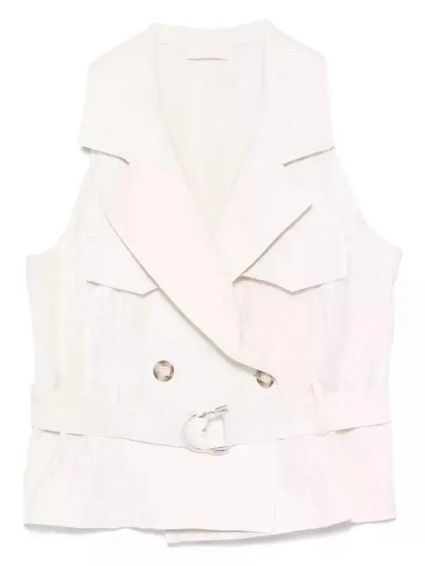 Liu Jo Belted Waistcoat - Neutrals
