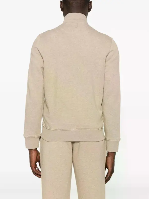 Canali Mélange-effect Zip Up Hoodie - Neutrals