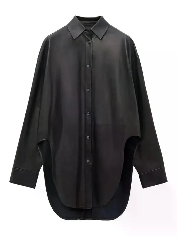 Loewe Leather Shirt - Black