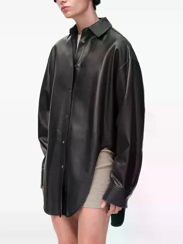Loewe Leather Shirt - Black