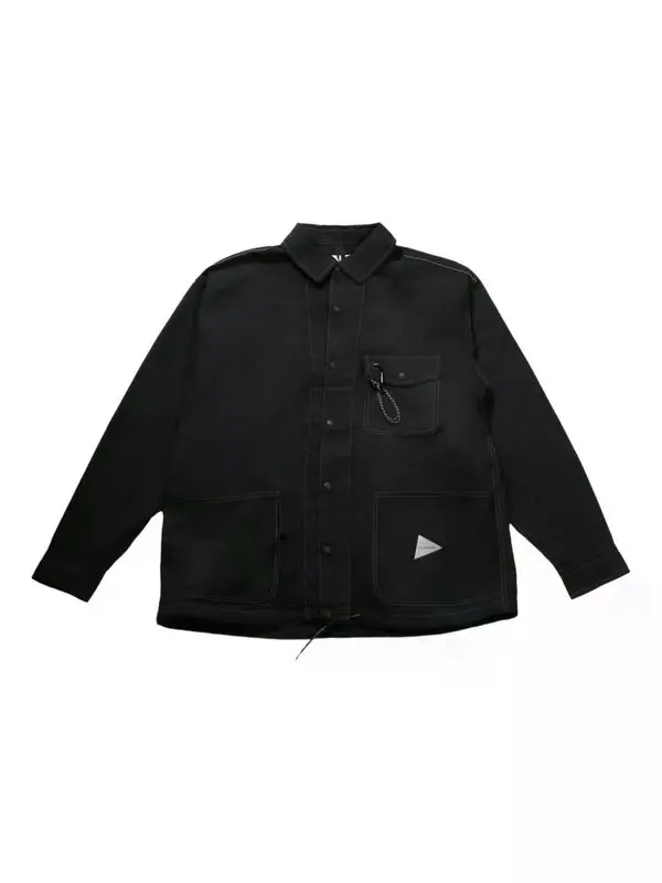 AND WANDER Contrast-stitching Overshirt