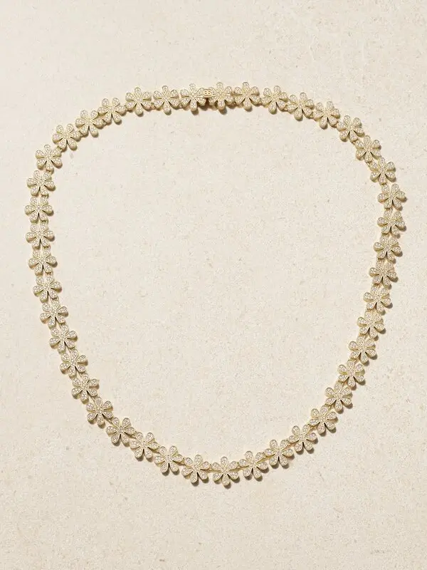 SYDNEY EVAN Daisy Diamond Necklace - Gold