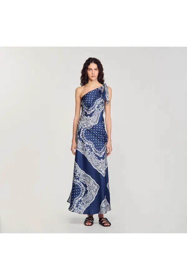 Sandro Bandana-Print Maxi Dress In Red - 52% Off | Editorialist