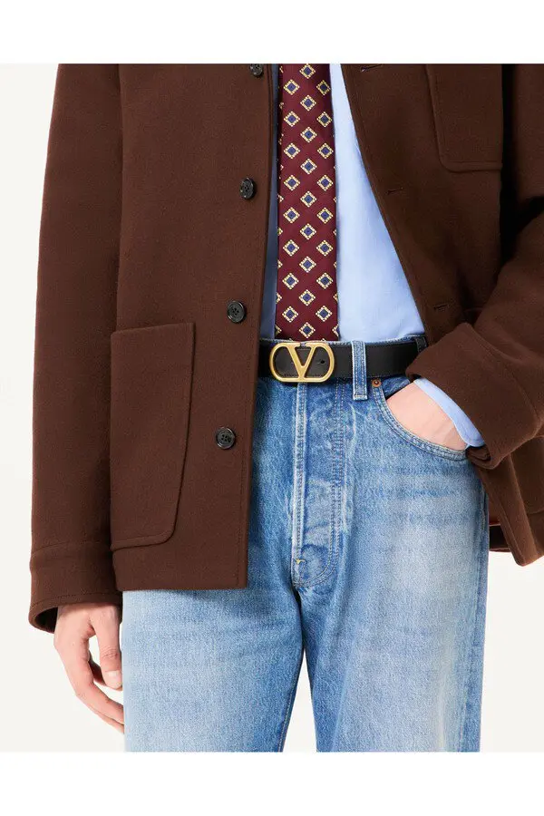 Valentino Garavani Vlogo Signature Belt - Black