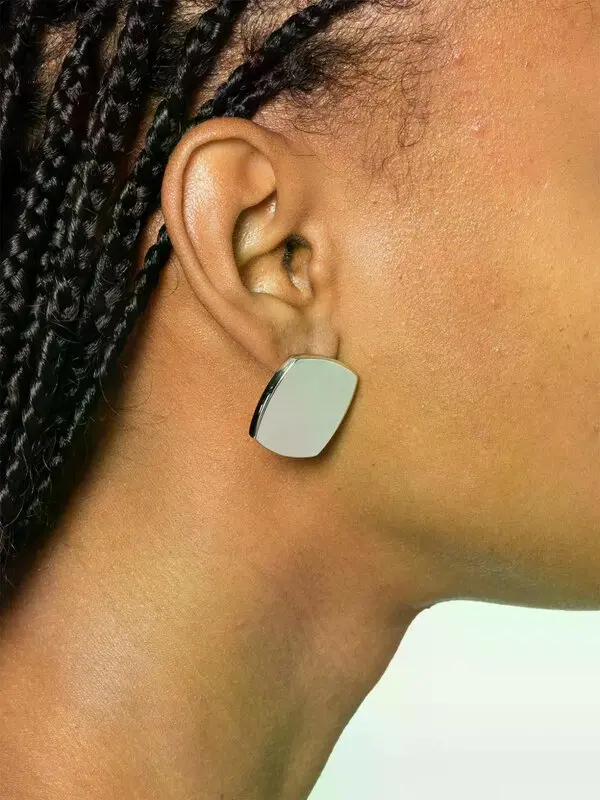 Tom Wood Large Umi Stud Earrings - Silver
