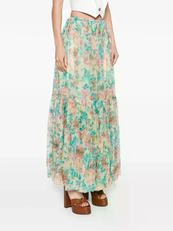 Chloé Printed Maxi Skirt - Neutrals