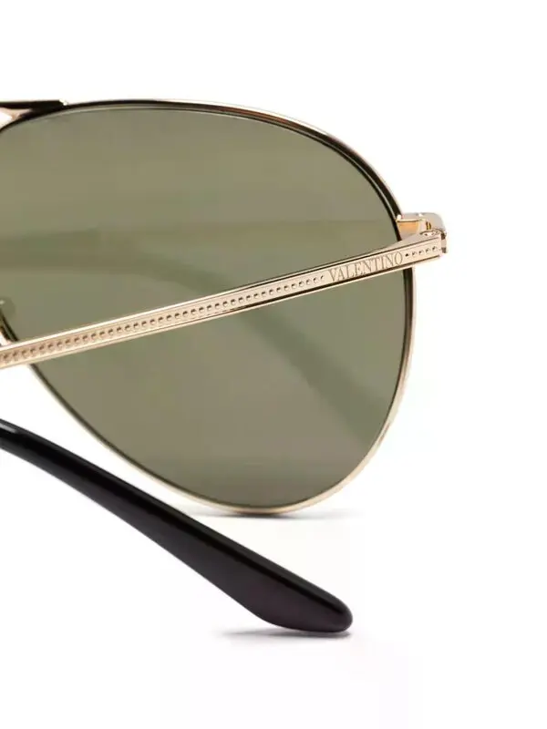 Valentino Garavani Vlogo Signature Sunglasses - Gold