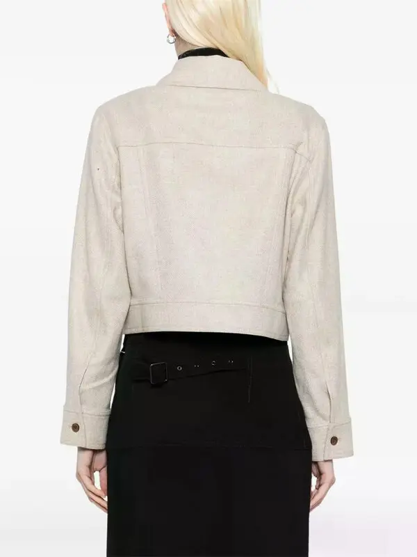 N.peal Cashmere Cropped Jacket - Neutrals