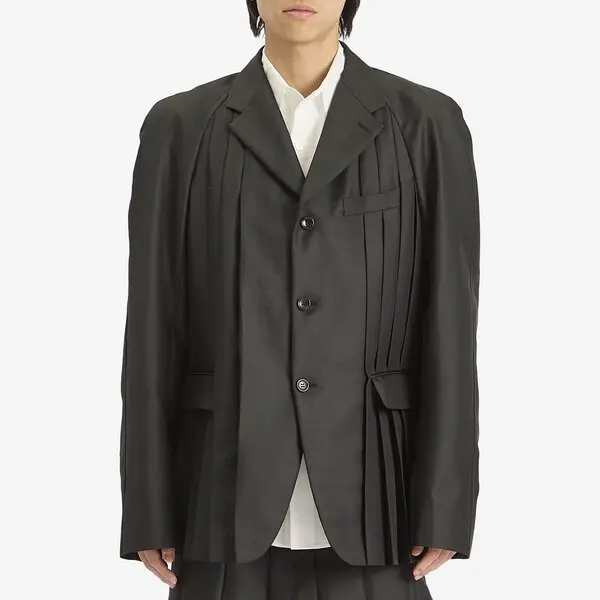 Comme Des Garçons Pleated Single Breasted Blazer