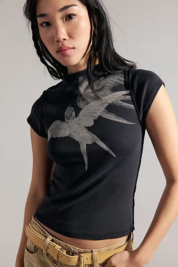 RAGABOND Birds In Flight Tee - Blk/noir