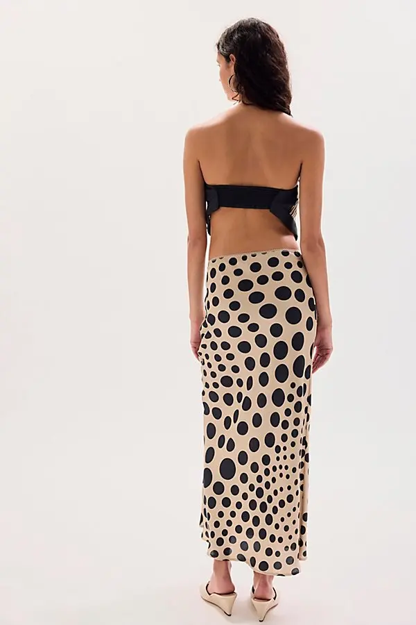 Free People Printed Strapless Top And Maxi Skirt Set