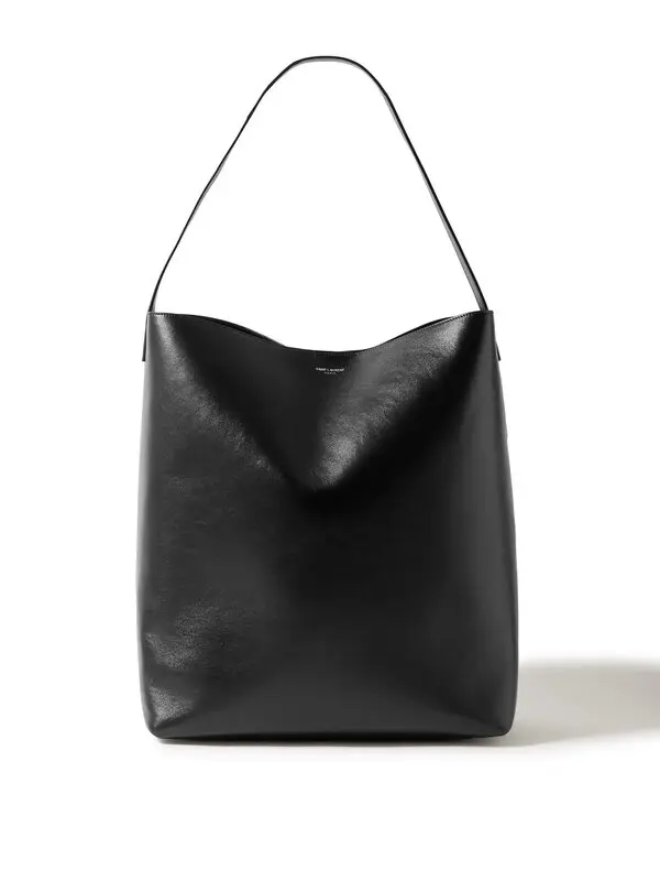 Saint Laurent Bold Leather Tote Bag - Black
