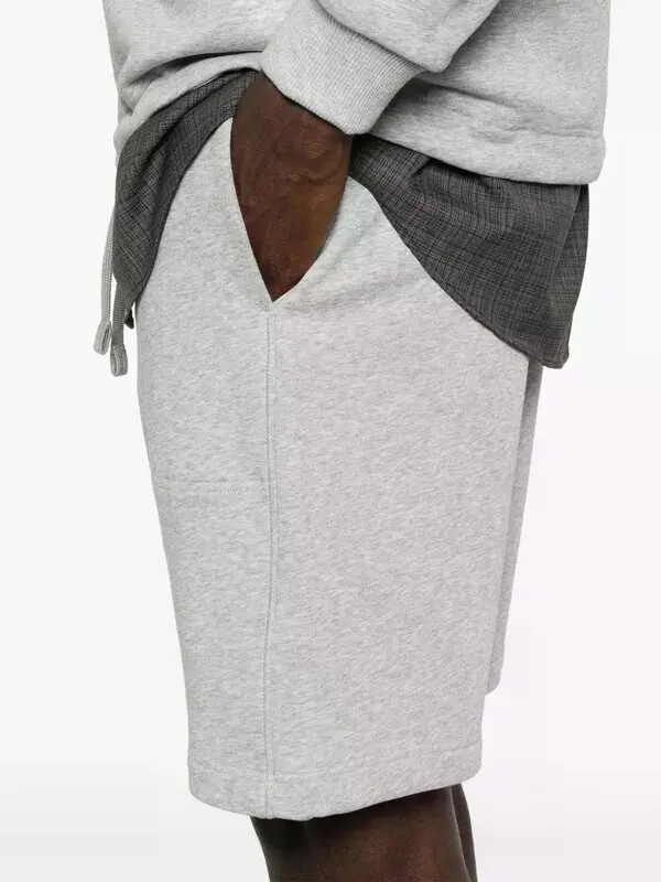 Zegna Logo-embroidered Track Shorts - Grey