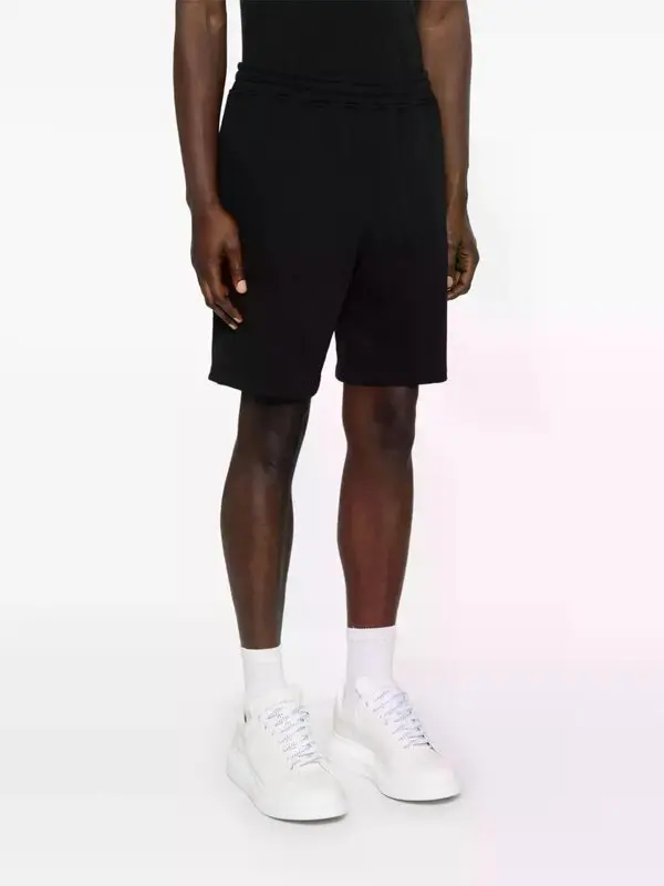 Zegna Logo-embroidered Track Shorts - Black