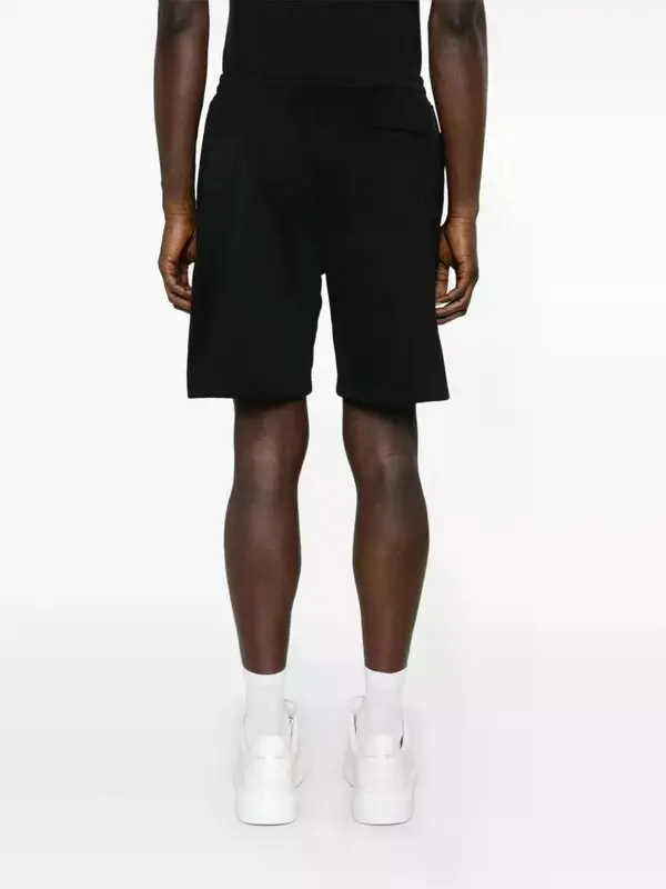 Zegna Logo-embroidered Track Shorts - Black