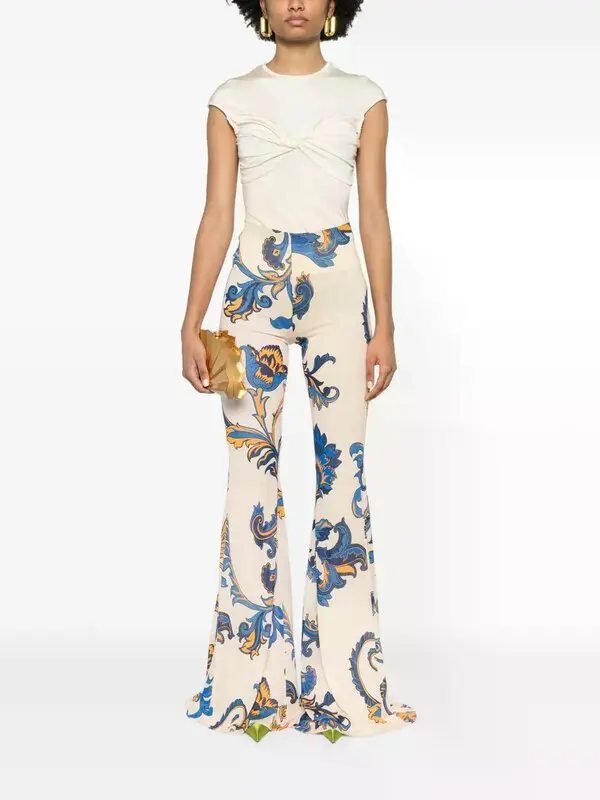 Etro All-over-print Flared Trousers