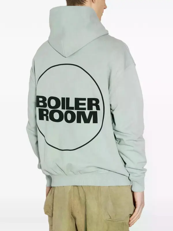 BOILER ROOM Logo-print Hoodie - Green
