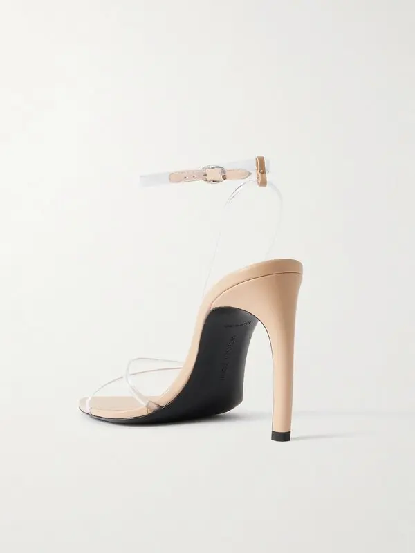 Victoria Beckham Leather-trimmed Pvc Sandals - Neutrals
