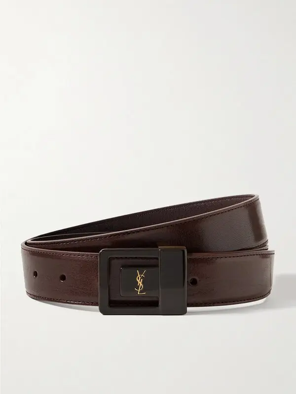 Saint Laurent Leather Belt - Brown