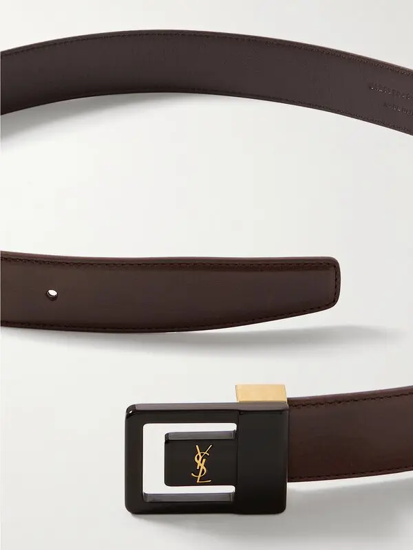 Saint Laurent Leather Belt - Brown