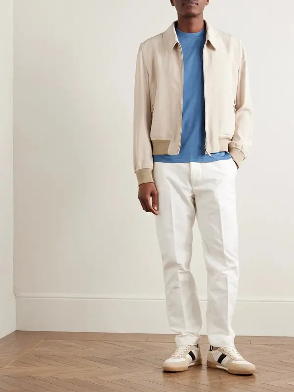 TOM FORD Slim-fit Lyocell And Cotton-blend Jersey T-shirt - Blue