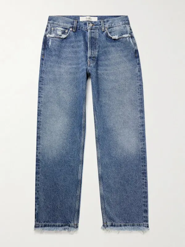 Séfr Straight-leg Distressed Jeans - Blue